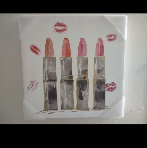 Handmade | Art | Lips Lipstick Kisses Painting | Poshmark